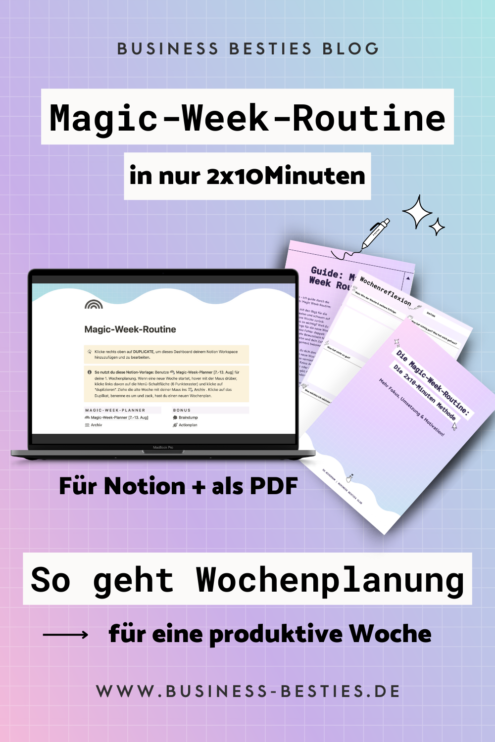 Wochenplanung für Selbstständige ⚡ Vorlage + Anleitung